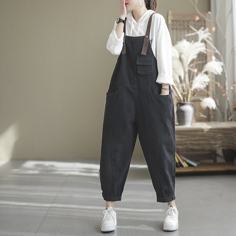 Casual Loose Fit Denim Overalls | Zen Breaker